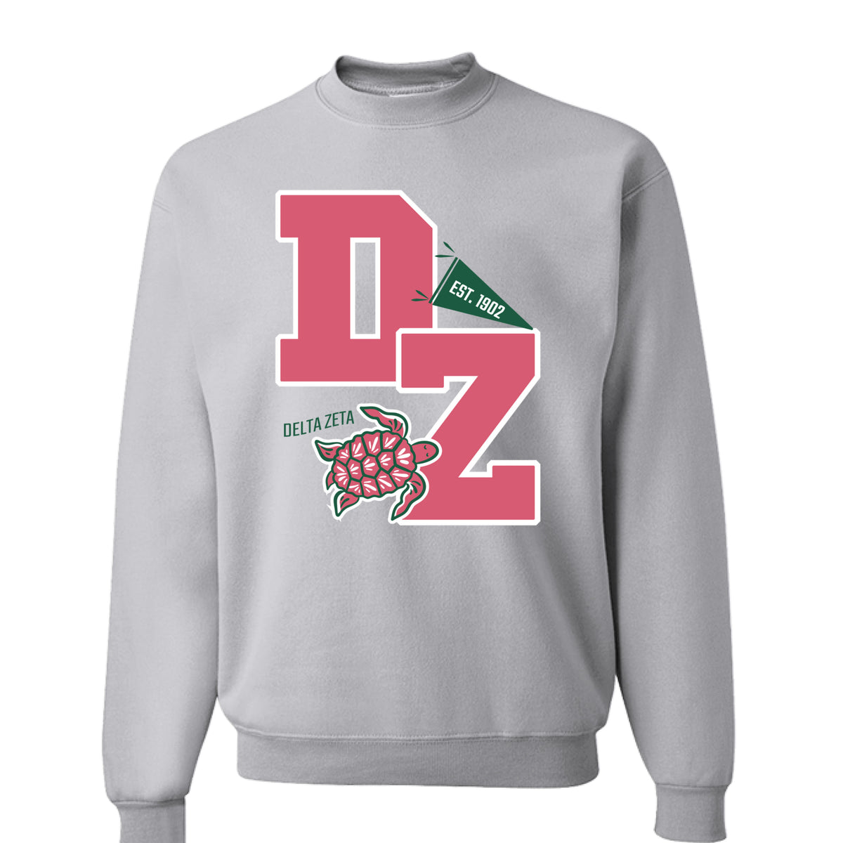 Pennant Mascot Delta Zeta Sweatshirt – South by Sea Shop